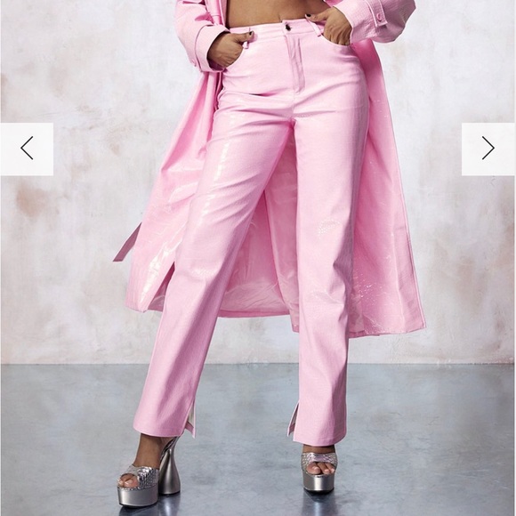 Boohoo | Pants & Jumpsuits | Boohoo Pink Croc Pants | Poshmark